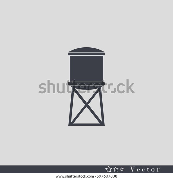 Water Tank Vector Illustration Stock Vector (Royalty Free) 597607808