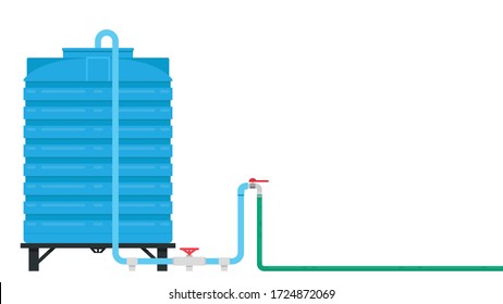 Water Tank Vector Water Tank On: เวกเตอร์สต็อก (ปลอดค่าลิขสิทธิ์ ...