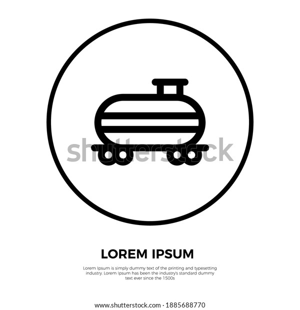 Water Tanker Icon Vector Logistics Icon Stock Vector (Royalty Free ...