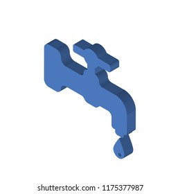 Water Tap Isometric Left Top View Stock Vector (Royalty Free ...