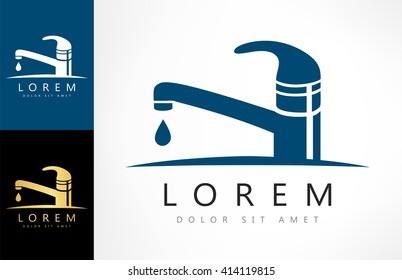 Water Tap Logo Vector Design Stock Vector (Royalty Free) 414119815