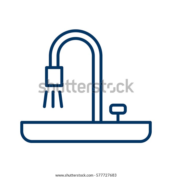 Water Tap Outline Icon Stock Vector (Royalty Free) 577727683