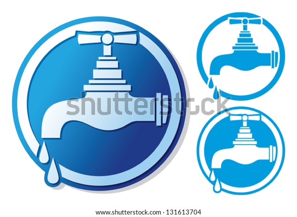 Water Tap Symbol Stock Vector (Royalty Free) 131613704