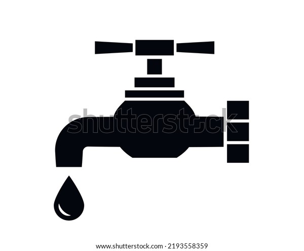 Water Tap Symbol Faucet Vector Icon Stock Vector (Royalty Free ...