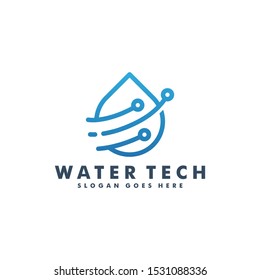 Water Technology Logo Design Pure Tech Stock Vector (Royalty Free ...