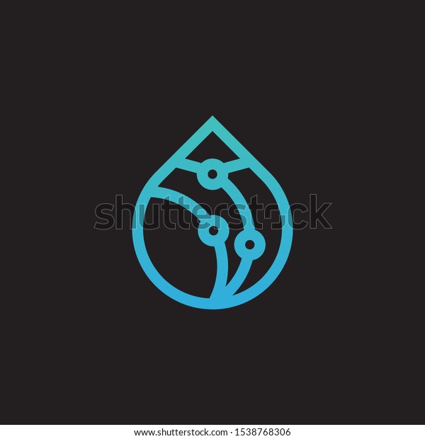 Water Technology Logo Design Pure Tech Stock Vector (Royalty Free ...