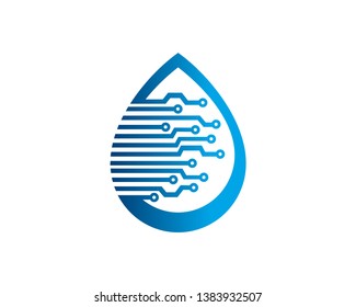 Water Technology Logo Template Icon Symbol Stock Vector (Royalty Free ...