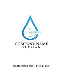 Water Technology Logo Template Icon Symbol Stock Vector (Royalty Free ...