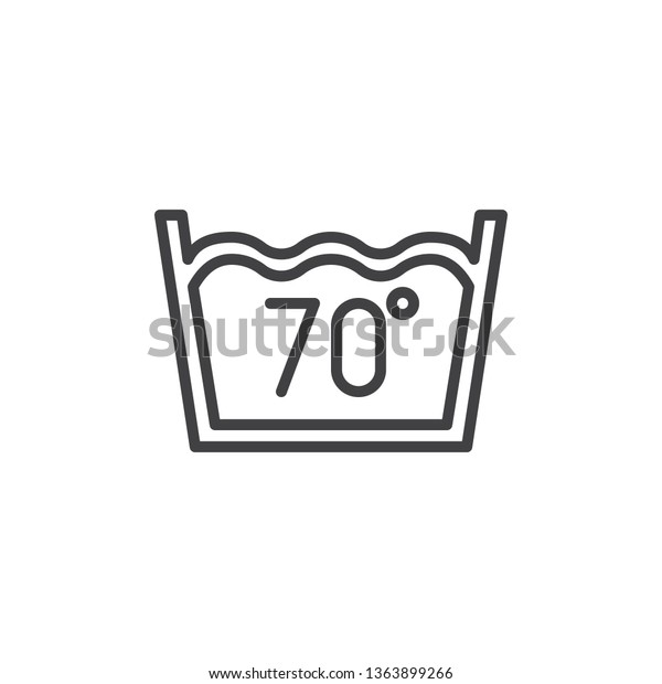Water Temperature 70 Degree Vector Icon Stock Vector (Royalty Free ...