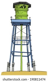 Water Tower _ Cartoon Stock Vector (Royalty Free) 190811474 | Shutterstock