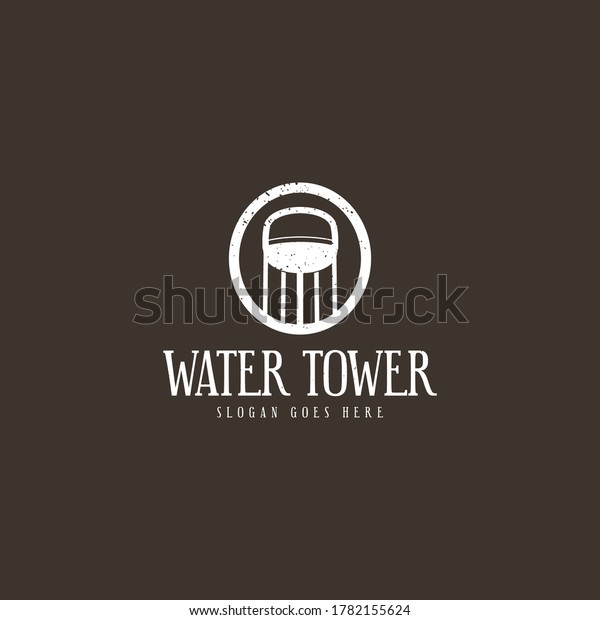 Water Tower Logo Concept On Flat Stock Vector (Royalty Free) 1782155624 ...