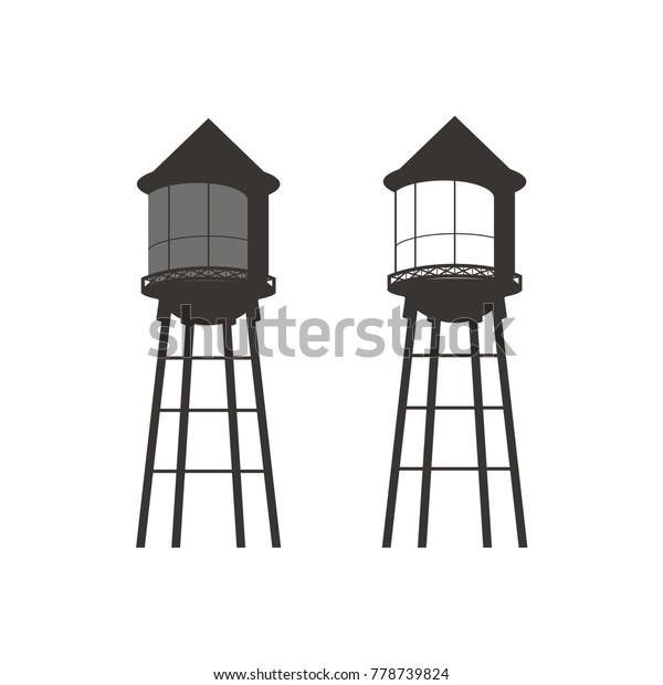 Water Tower Logo Design Template Vector Stock Vector (Royalty Free ...