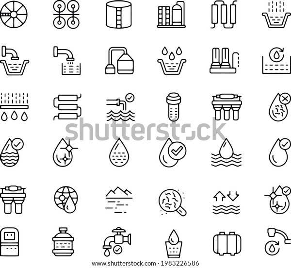 Water Treatment Icon Set Vector Design Stock Vector (Royalty Free ...