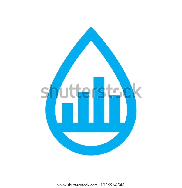 Water Use Consumption Icon Blue Graph Stock Vector (Royalty Free ...