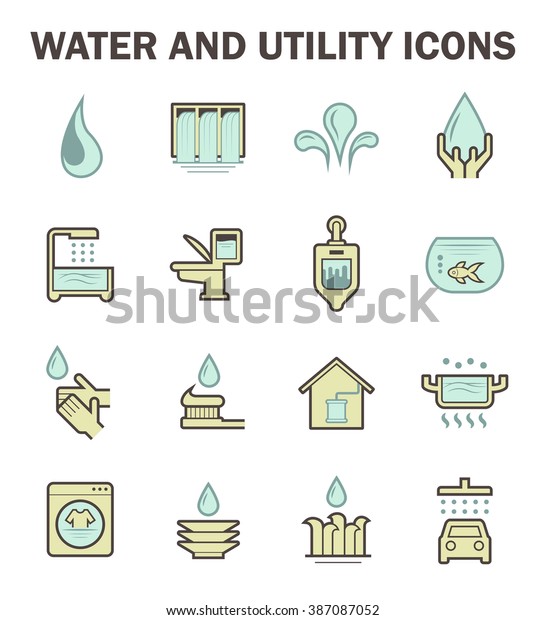 Water Utility Such Drop Dam Splash Stock Vector (Royalty Free) 387087052