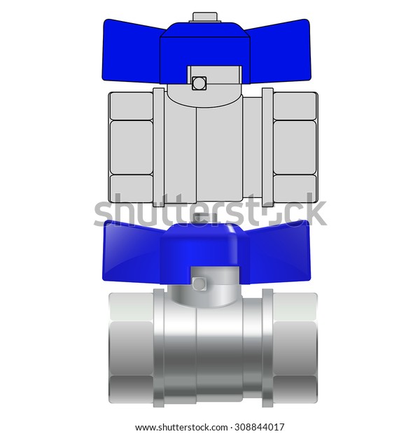 Water Valve Vector Illustration Isolated On Stock Vector (Royalty Free ...