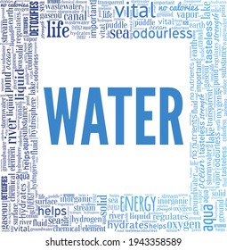 Water Vector Illustration Word Cloud Isolated Stock Vector (Royalty ...