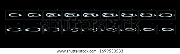 Water wave animation. Water ripple sprite sheet for game or cartoon or ...