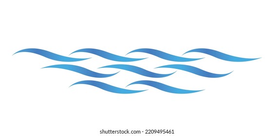 Water Wave Graphic Simple Ocean Wave Stock Vector (Royalty Free ...