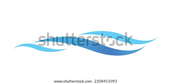 Water Wave Graphic Simple Ocean Wave Stock Vector (Royalty Free ...
