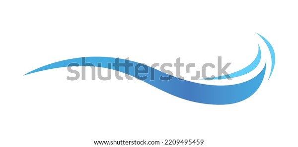 Water Wave Graphic Simple Ocean Wave Stock Vector (Royalty Free ...
