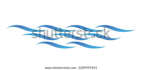 Water Wave Graphic Simple Ocean Wave Stock Vector (Royalty Free ...