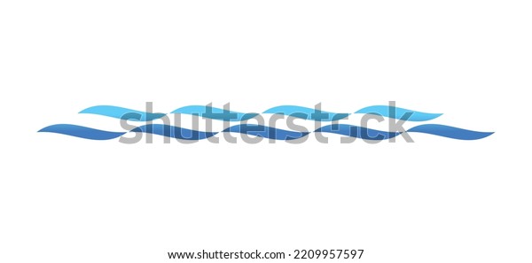 Water Wave Graphic Simple Ocean Wave Stock Vector (Royalty Free ...