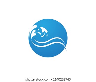 Water Wave Splash Logo Template Stock Vector (Royalty Free) 1140282743