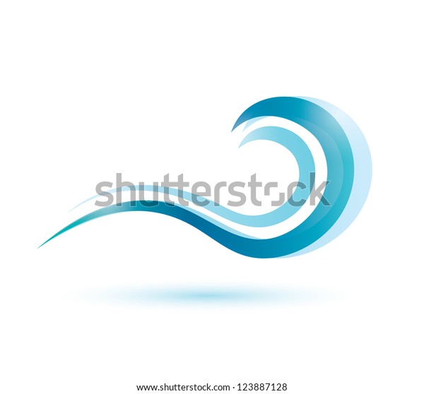 Water Wave Symbol Isolated Vector Icon Stock Vector (Royalty Free ...