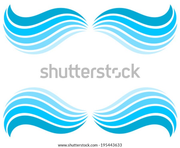 Water Waves Border Vector Illustration Stock Vector (Royalty Free ...