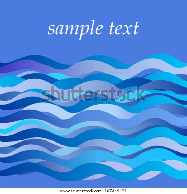 Water Waves Business Cards Vector Version Stock Vector (Royalty Free ...