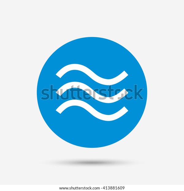 Water Waves Sign Icon Flood Symbol Stock Vector (Royalty Free) 413881609