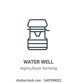 Water Well Outline Vector Icon Thin Stock Vector (Royalty Free ...
