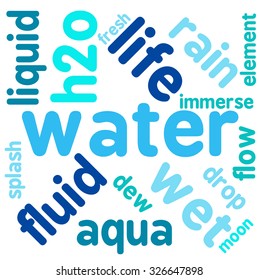 Water Word Cloud On White Background: vector de stock (libre de ...