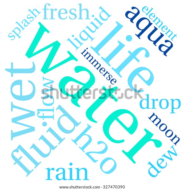 Water Word Cloud On White Background: เวกเตอร์สต็อก (ปลอดค่าลิขสิทธิ์ ...