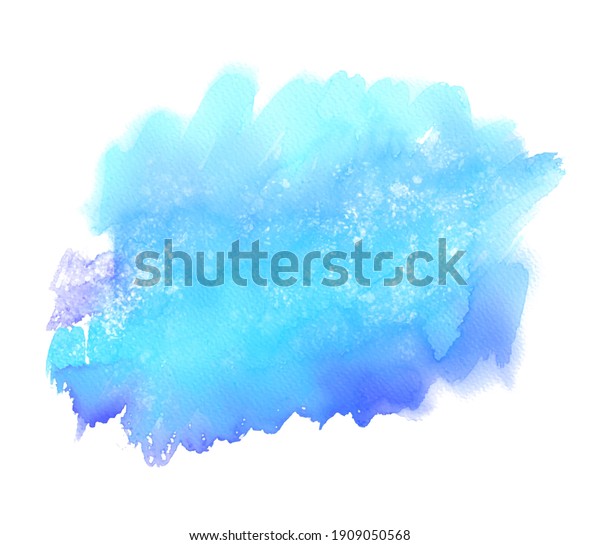 Watercolor Blue Colour Drawing Vector Art Stock Vector (Royalty Free ...