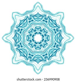 Watercolor Blue Pattern Isolated On White Stock Vector (Royalty Free ...