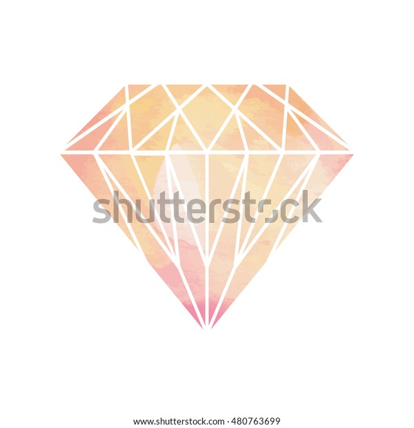 Watercolor Diamond Stock Vector (Royalty Free) 480763699 | Shutterstock