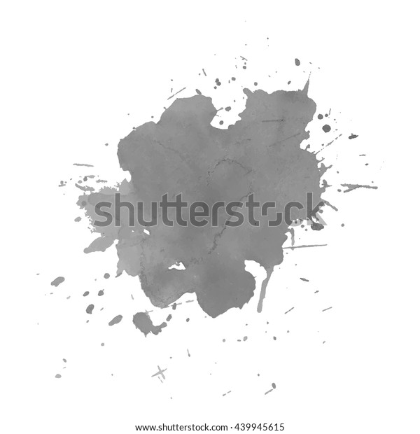 Watercolor Grayscale Stain Backgrounds Vector Illustration Stock Vector ...