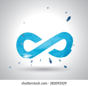Watercolor Infinity Symbol Stock Vector (Royalty Free) 282093329 ...