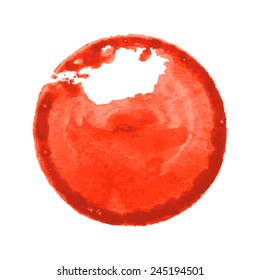 Watercolor Paint Circle Vector Isolated Stock Vector (Royalty Free ...