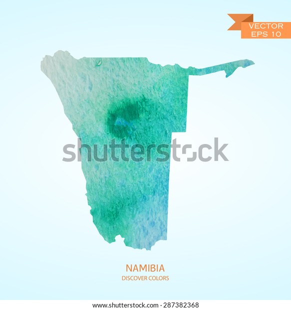 Watercolor Sketch Namibia Isolated On Background Stock Vector (Royalty ...