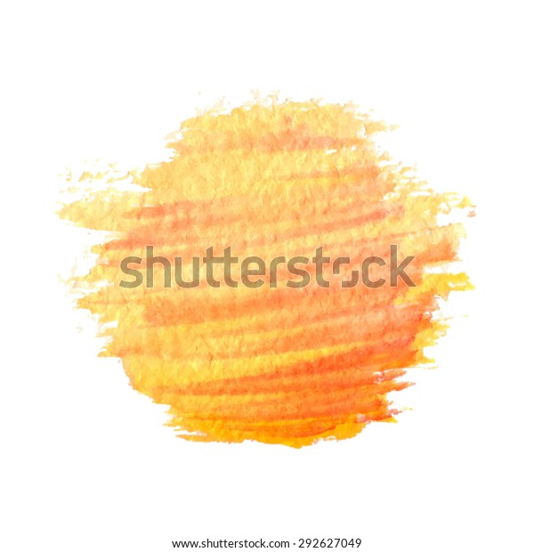 Watercolor Sun Vector Illustration Isolated On Stock Vector (Royalty ...