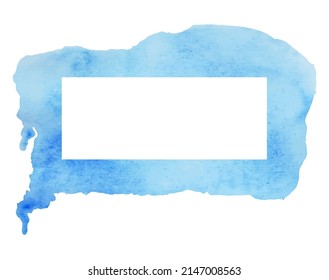 Watercolor Vector Frame Blue Watercolor Aquamarine Stock Vector ...