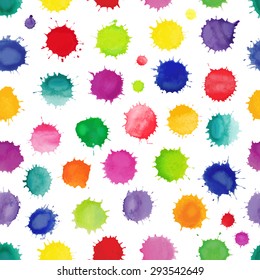 Watercolor Vector Seamless Pattern Colorful Watercolor Stock Vector ...