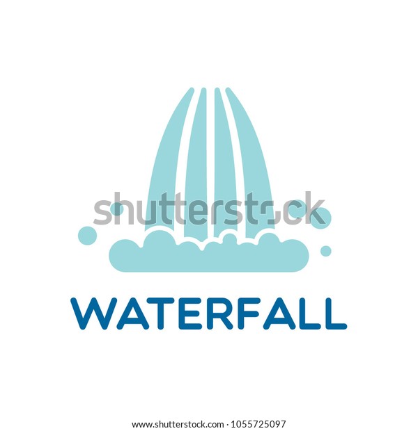 Waterfall Logo Icon Vector Illustration Stock Vector (Royalty Free ...