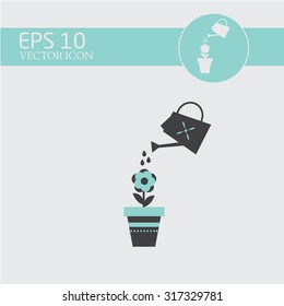 Watering Can Flower Vector Icon Stock Vector (Royalty Free) 317329781 ...