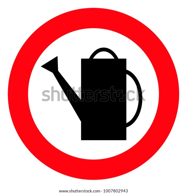 Watering Sign Vector Black On White Stock Vector (Royalty Free ...