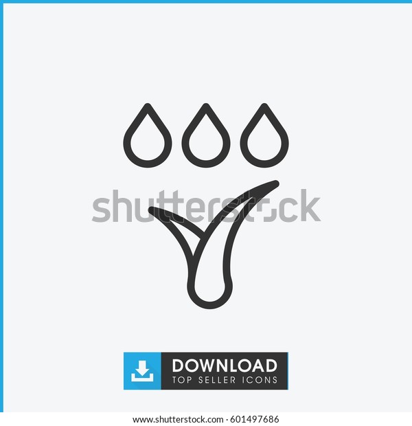 Watering System Icon Simple Outline Watering Stock Vector (Royalty Free ...