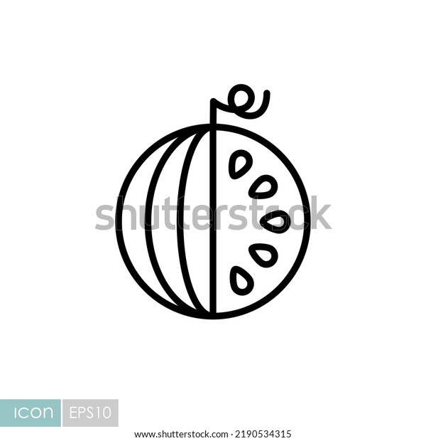 Watermellon Vector Icon Graph Symbol Food Stock Vector (Royalty Free ...